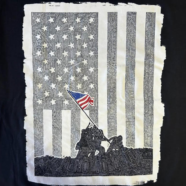 T-Shirt - Raising the Flag - Viz Art Ink