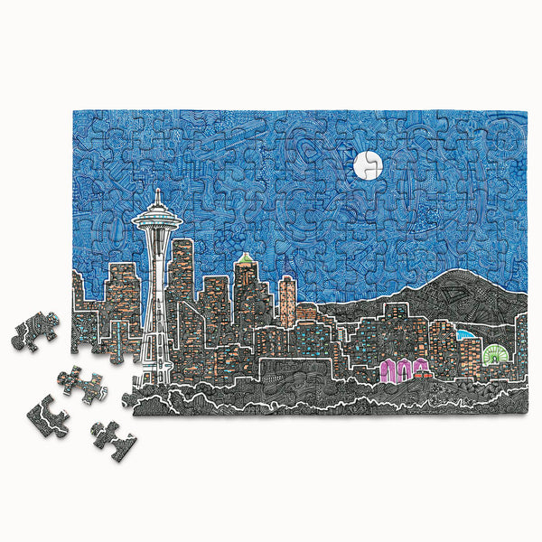 Micro Puzzle - Seattle's Night - Viz Art Ink