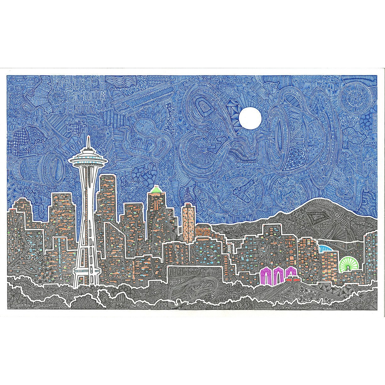 Seattle's Night - Viz Art Ink